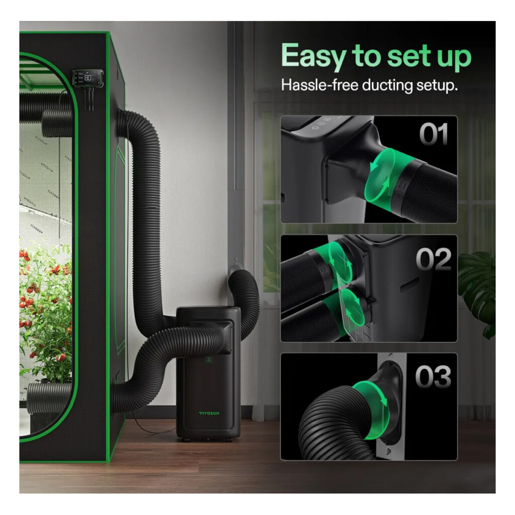 VIVOSUN AEROLUSH CO8 INTELLIGENT AIR CONDITIONER - Stealth Garden